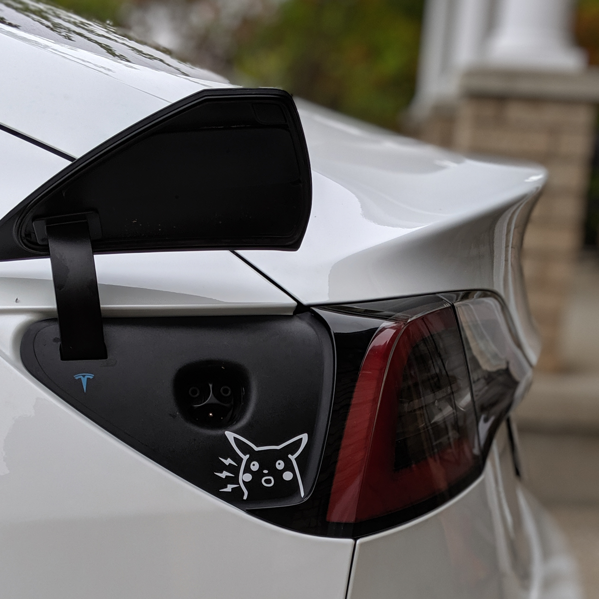 Charge port decal - Surprised Pikachu charging sticker – Stickerfule